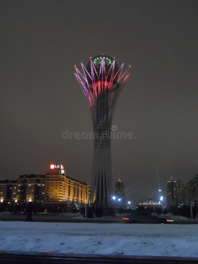 View on Baiterek editorial stock photo. Image of paths - 52011498