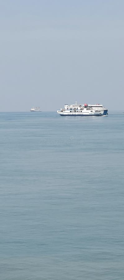 View of the Bakauheni Sea in the Sunda Strait Stock Image - Image of ...