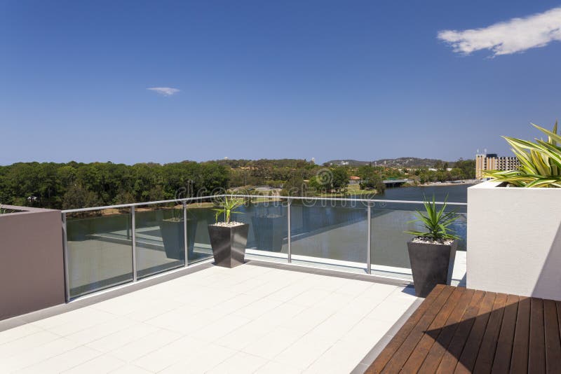 View from balcony stock image. Image of penthouse, lake - 29641267