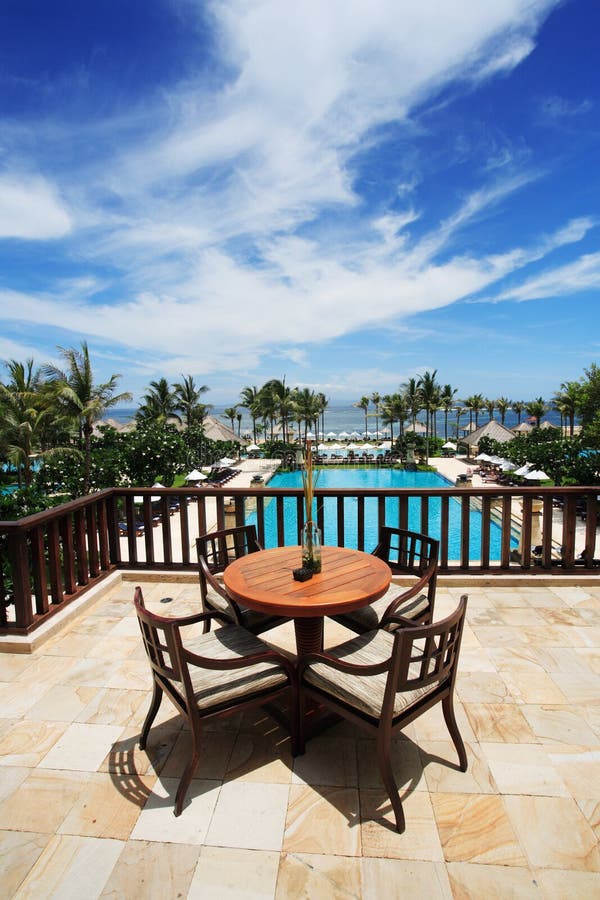 View from balcony stock image. Image of expensive, relaxation - 436657