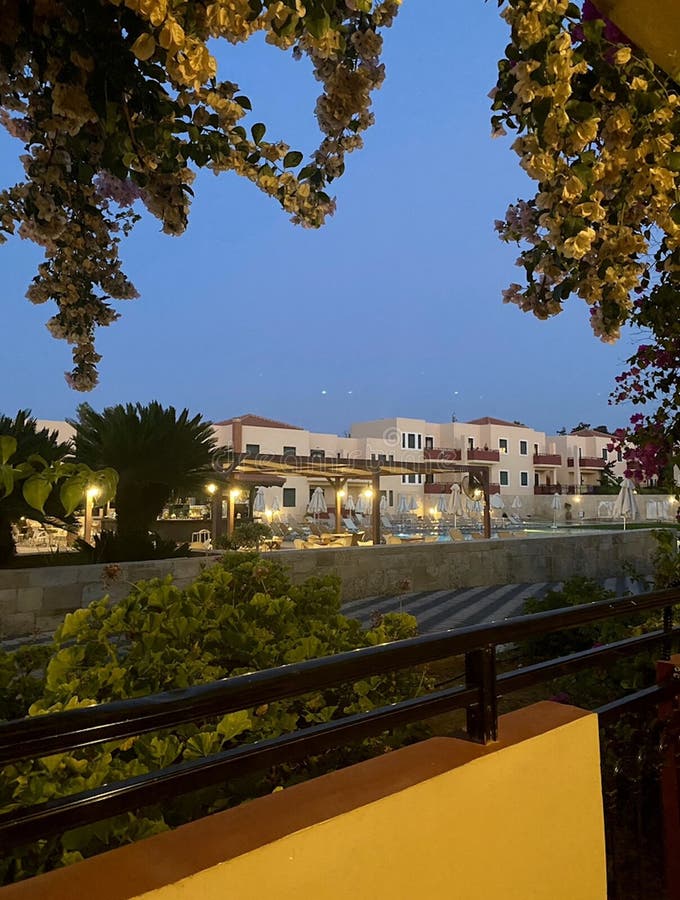 View from the Balcony on a Hotel Stock Photo - Image of crete, landmark ...