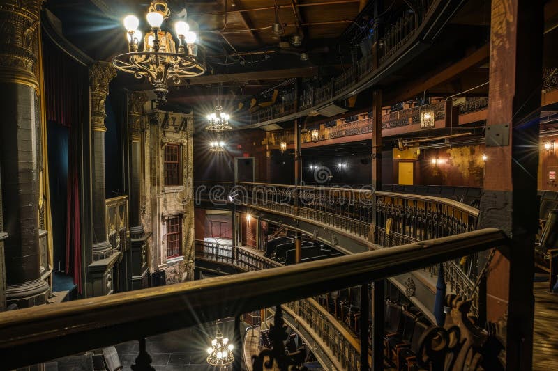 A View from the Balcony of a Theatre Showcasing the Stage and Seating ...