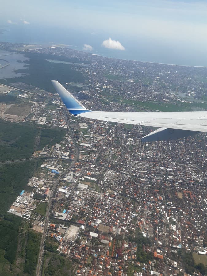 View of bali on the plane stock photo. Image of wall - 263034034