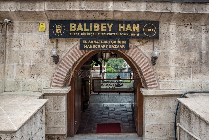 View of Balibey Han or Handcraft Bazaar in Bursa, Turkey Editorial ...