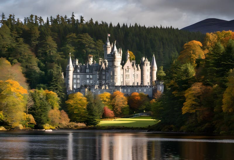 A view of Balmoral Castle stock image. Image of castle - 320817023