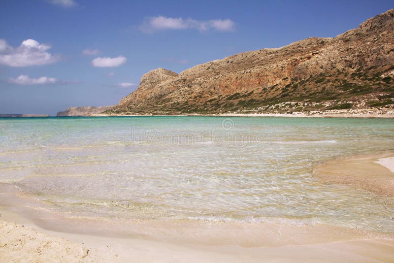 View of Balos Bay in Crete, Greece. Stock Image - Image of landscape ...
