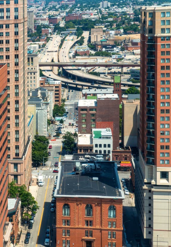 View of the Baltimore Cityscape Editorial Image - Image of travel, high ...