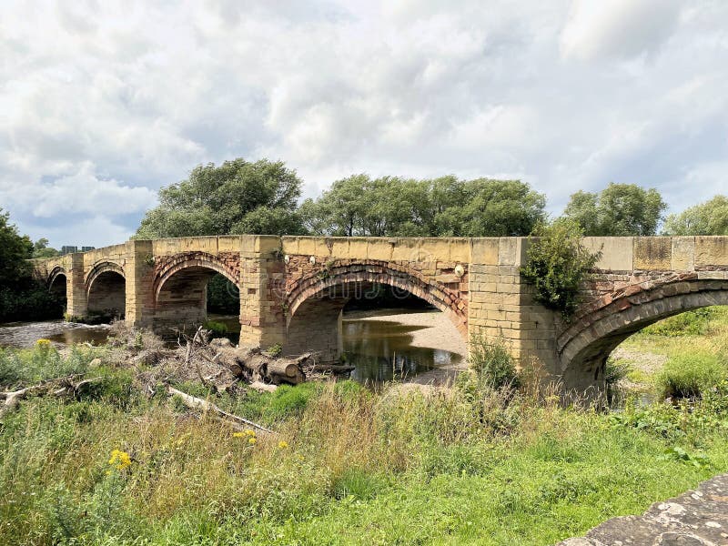 A View of Bangor on Dee Bridge Stock Image - Image of bridge, chapel ...