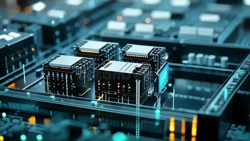 A View of a Bank of Compact Battery Systems Being Charged Connected To ...