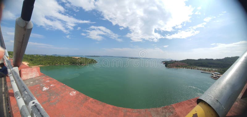 The View on the Barelang Bridge with Beatiful Sky Stock Photo - Image ...