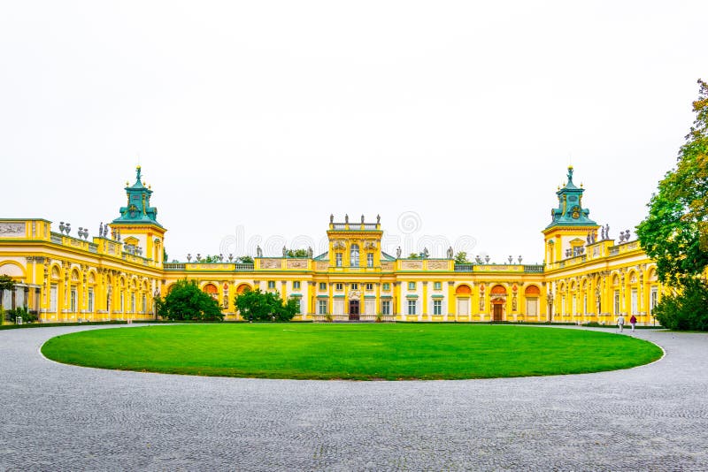 View of the Baroque Palace in Wilanow, Warsaw, Poland ...IMAGE Stock ...