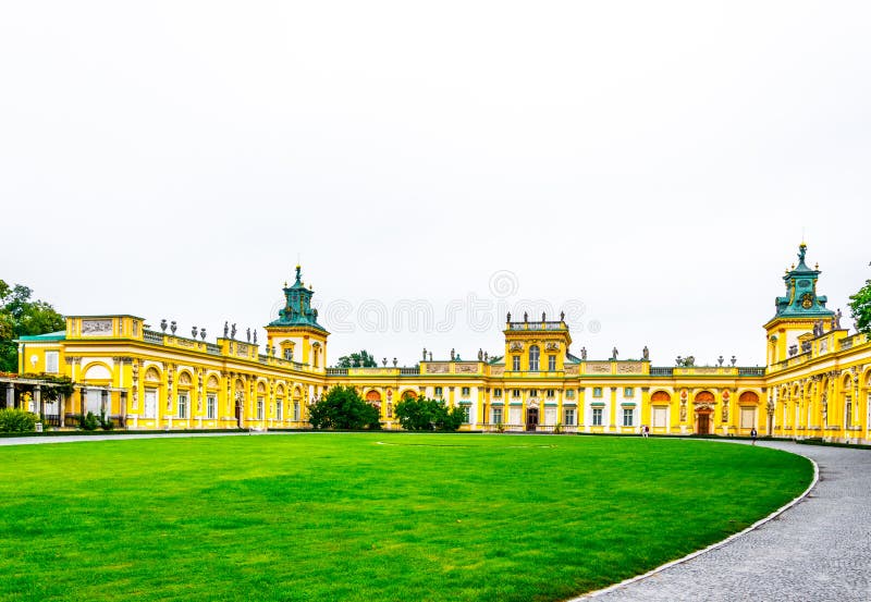 View of the Baroque Palace in Wilanow, Warsaw, Poland ...IMAGE Stock ...