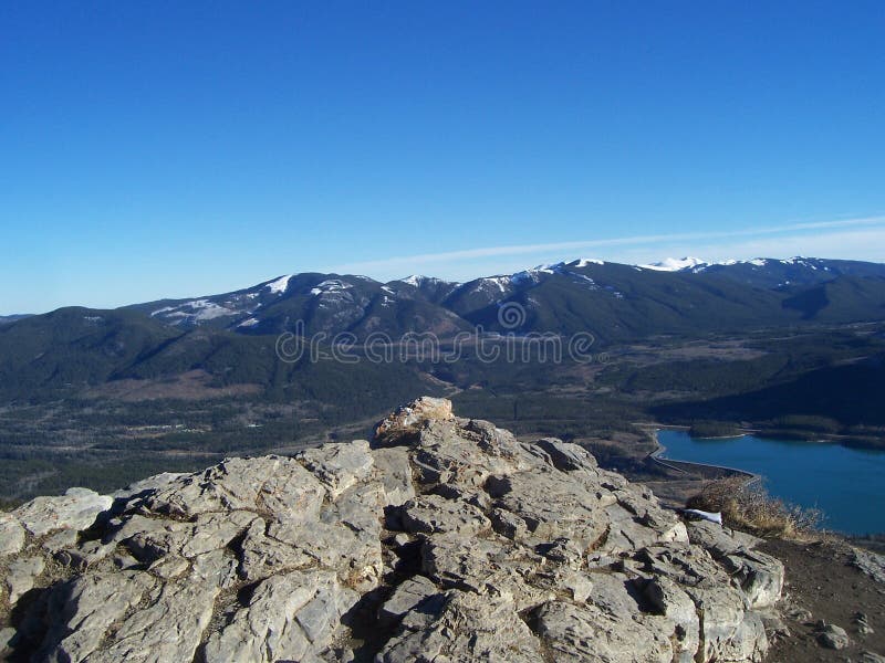 Barrier Lake stock photo. Image of hill, lookout, rockies - 102713340