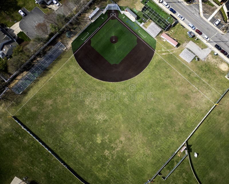 View of a Baseball Field from High Above Stock Photo - Image of outdoor ...