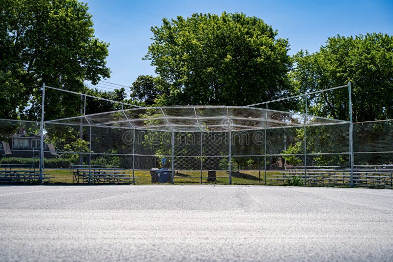 View of the Baseball Field in the Park Stock Image - Image of area ...