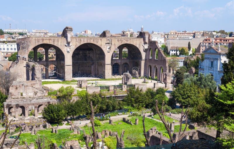 View of the Basilica of Maxentius and Constantine, the Largest Building ...