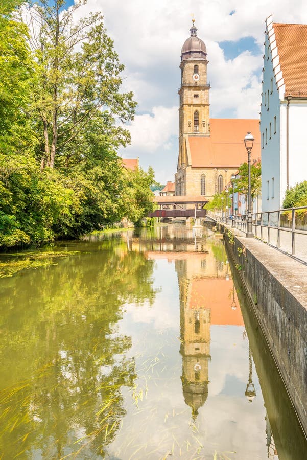View at the Basilica of St.Martin in Amberg, Germany Stock Image ...