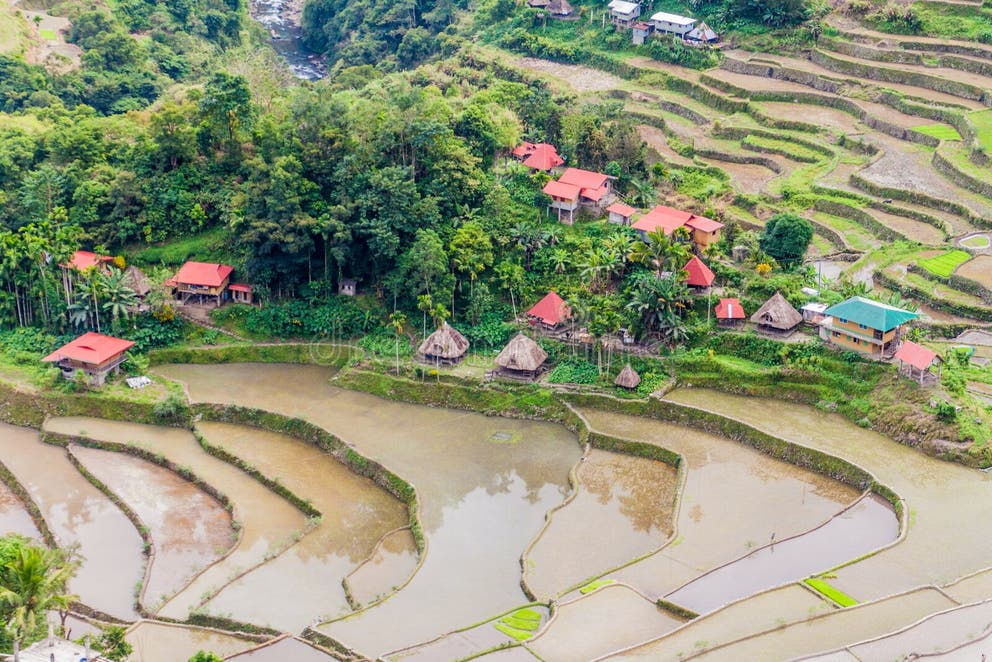 View of Batad Rice Terraces at Luzon Island, Philippin Stock Photo ...
