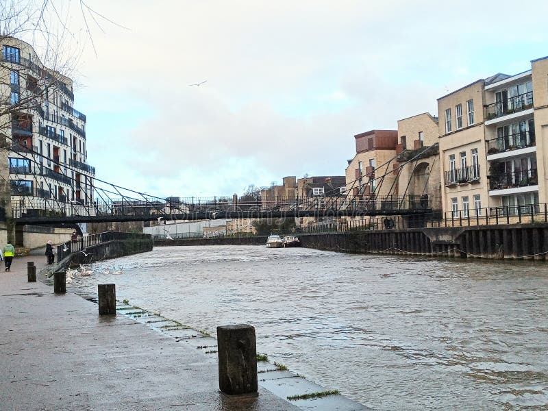 A View of Bath Riverside and Victoria Bridge Stock Photo - Image of ...