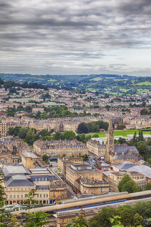 Bath Town and Countryside, Somerset Stock Photo - Image of hills, town ...