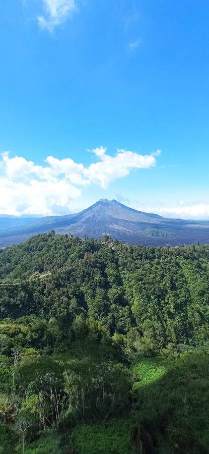 View of Batur Mountain in Kintamani - Bali Stock Photo - Image of ...