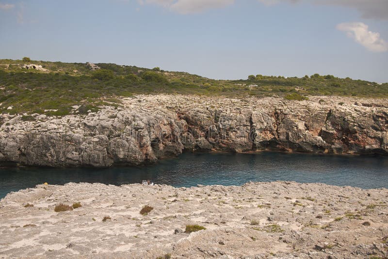 Cala Binidali in Menorca stock image. Image of relax - 122207639