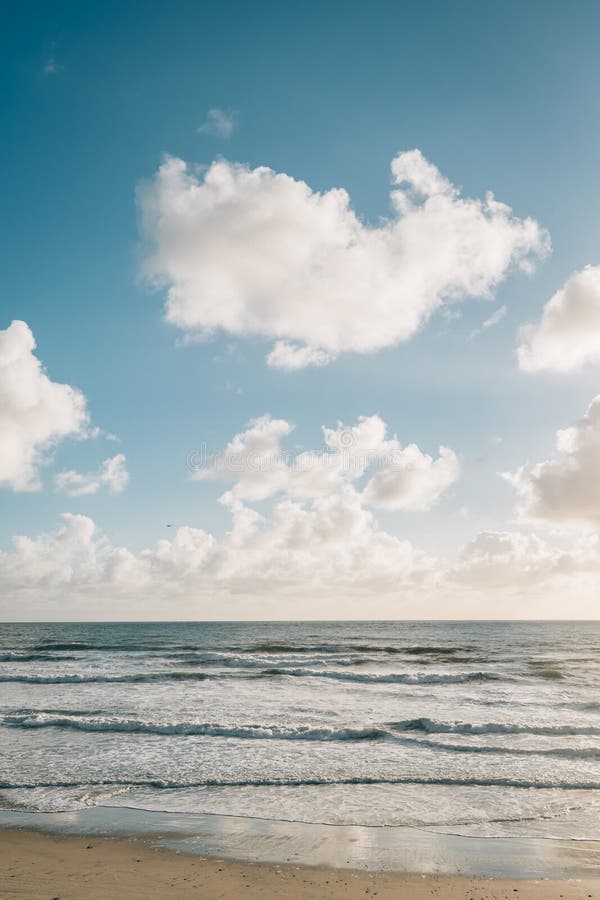 View of the Beach in Del Mar, San Diego, California Stock Image - Image ...