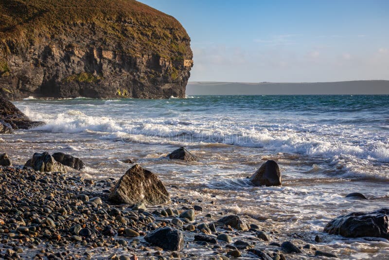 View of the Beach at Druidston Haven in Pembrokeshire Stock Photo ...