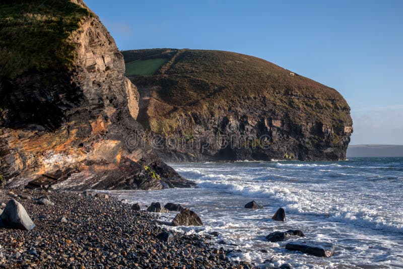 View of the Beach at Druidston Haven in Pembrokeshire Stock Image ...