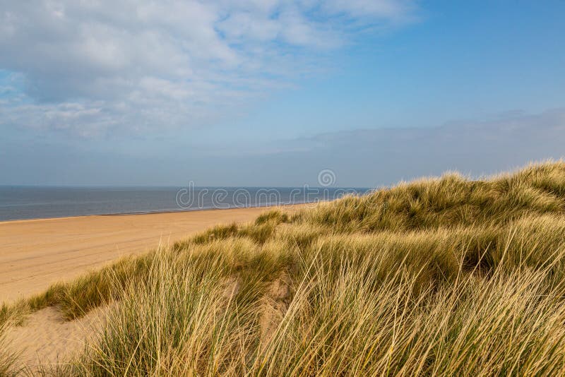 A View of the Beach at Formby in Merseyside, on a Spring Morning Stock ...