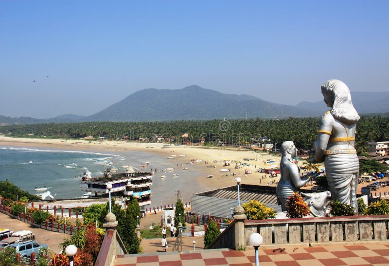 Murudeshwar Beach stock photo. Image of popular, beautiful - 89981222