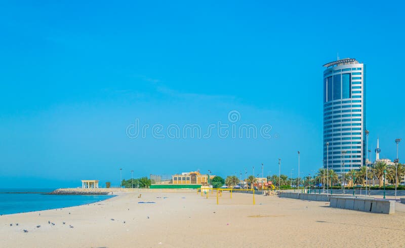 View of a Beach in the Kuwait City....IMAGE Stock Photo - Image of ...