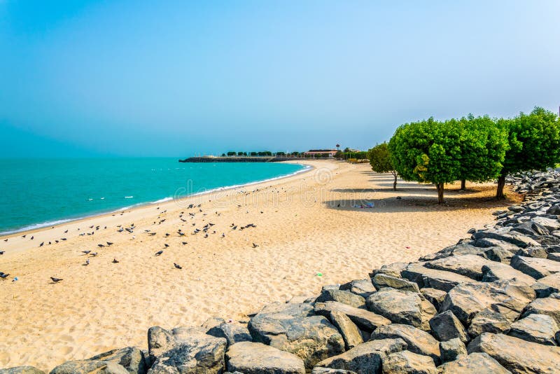 View of a Beach in the Kuwait City Stock Photo - Image of coastline ...
