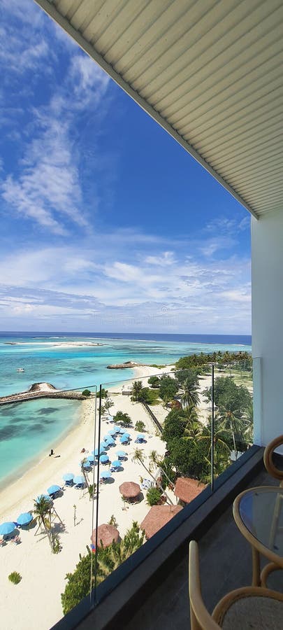 View of the Beach at Maldives Maafushi Island Portrait Stock Image ...