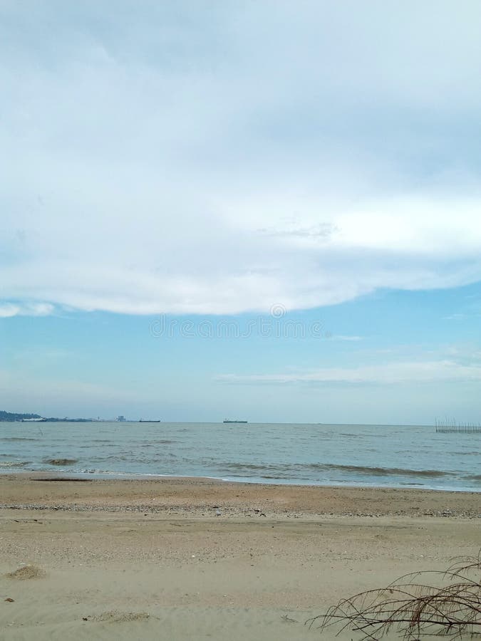 This is a View of the Beach in North Penajam Paser, Indonesia in ...