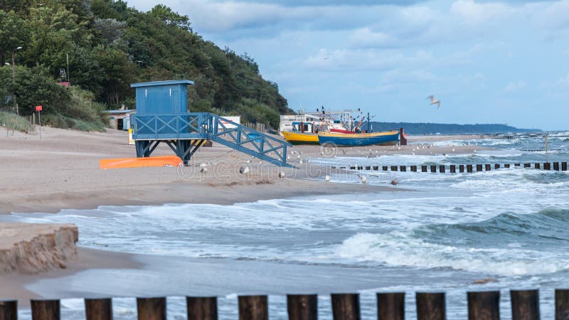 View of the Beach in Rewal in Poland Editorial Stock Photo - Image of ...