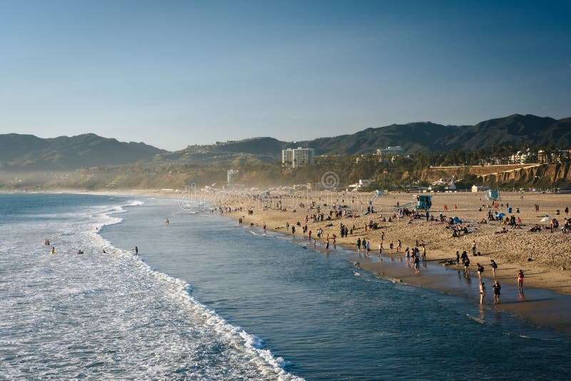 View of the Beach in Santa Monica, California. Editorial Photography ...