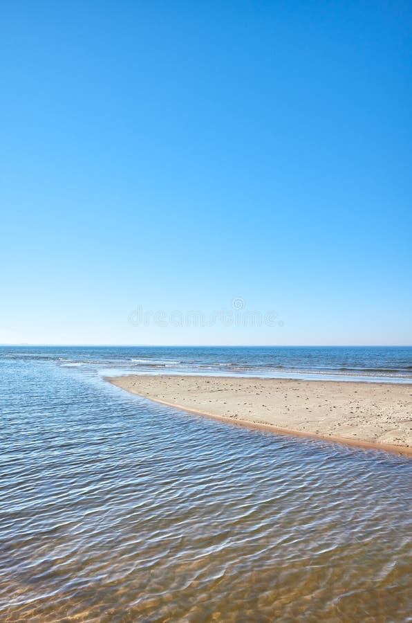 View of a Beach with Shallow Water Stock Photo - Image of island, coast ...
