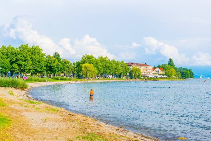 View of a Beach on Shore of Bodensee in Germany....IMAGE Editorial ...