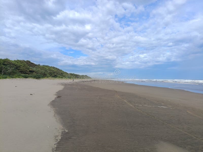 View on the beach side stock image. Image of sand, blue - 376706377