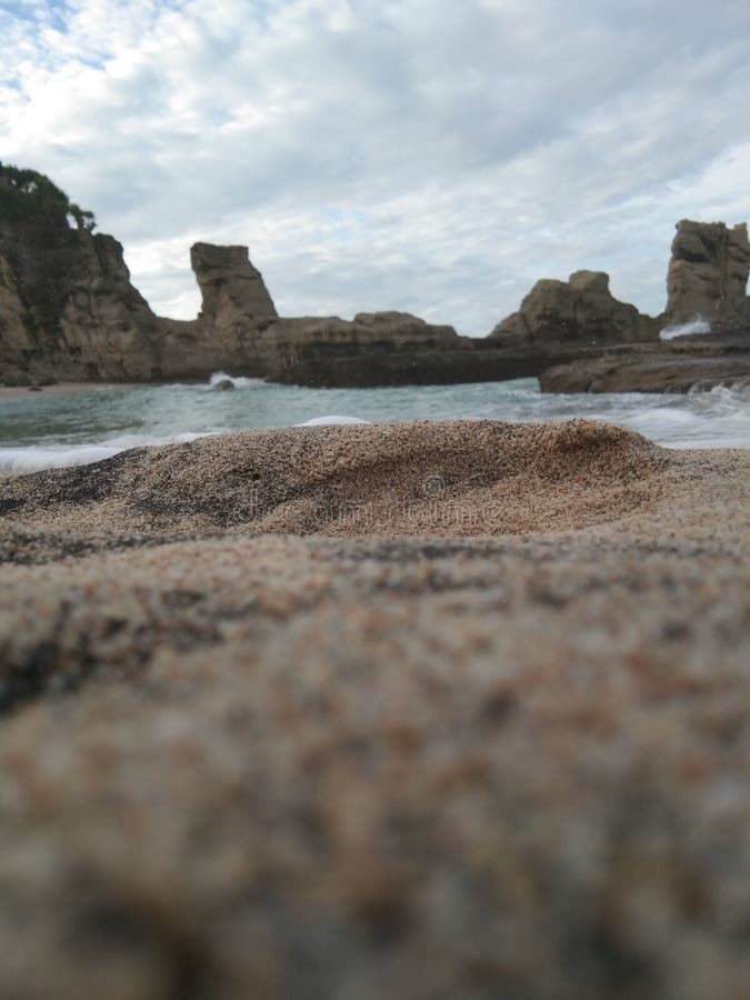 Very Nice View on the Sand Beachfront Stock Image - Image of nice, view ...