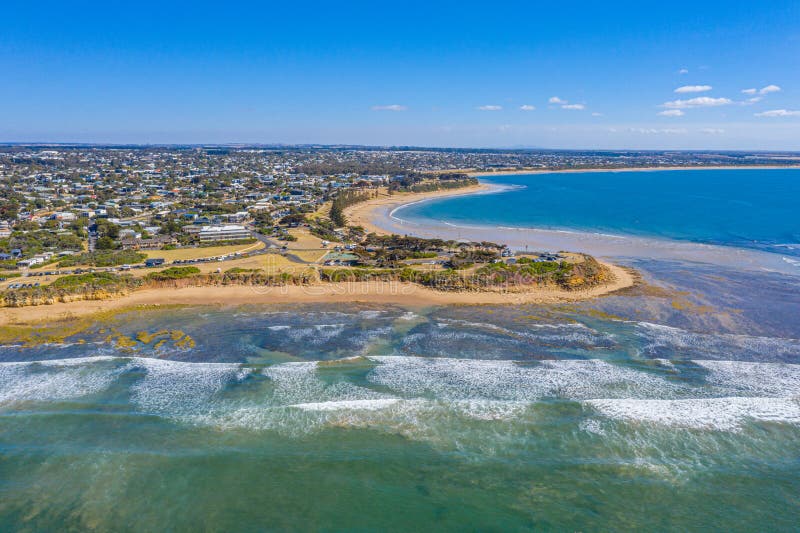 View of a Beach at Torquay, Australia Stock Photo - Image of panorama ...