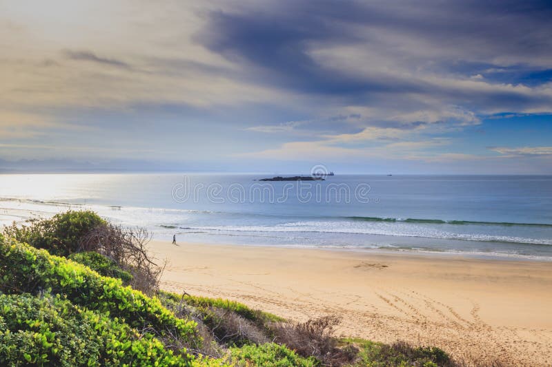 View on a Beach from a View Point on a Beach in Mossel Bay Stock Photo ...