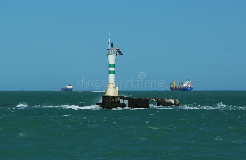 View of a Beacon in the High Sea Stock Photo - Image of beacon, tourist ...