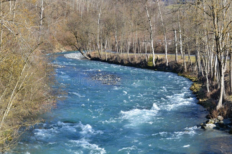 Alpine Torrent Flowing in a the Rocks Stock Image - Image of water ...