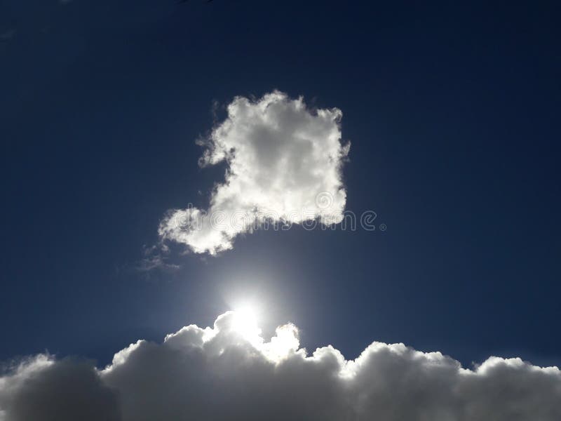 View of Beautiful Blue Sky with White Clouds,shiny Blue Sky Texture and ...
