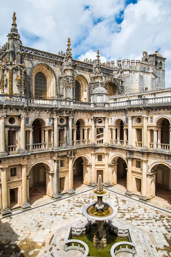 View of the Beautiful Convent of Christ in Tomar, Portugal Stock Image ...