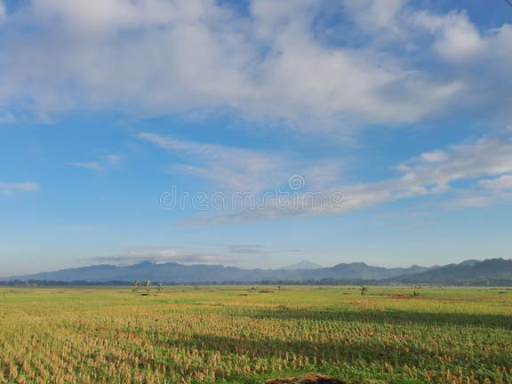 View of Beautiful Countryside in Central Java - Indonesia Stock Photo ...