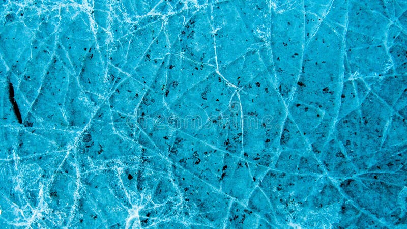 View of Beautiful Drawings on Ice from Cracks. a Tiny World in the ...