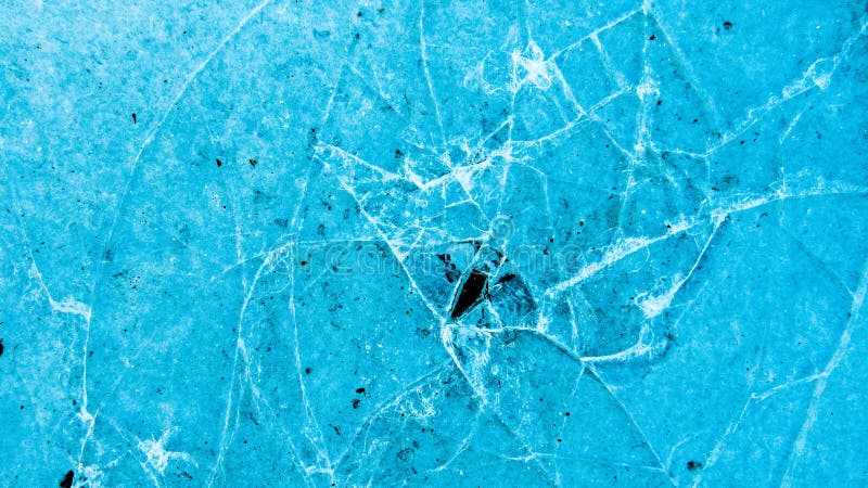 View of Beautiful Drawings on Ice from Cracks. a Tiny World in the ...